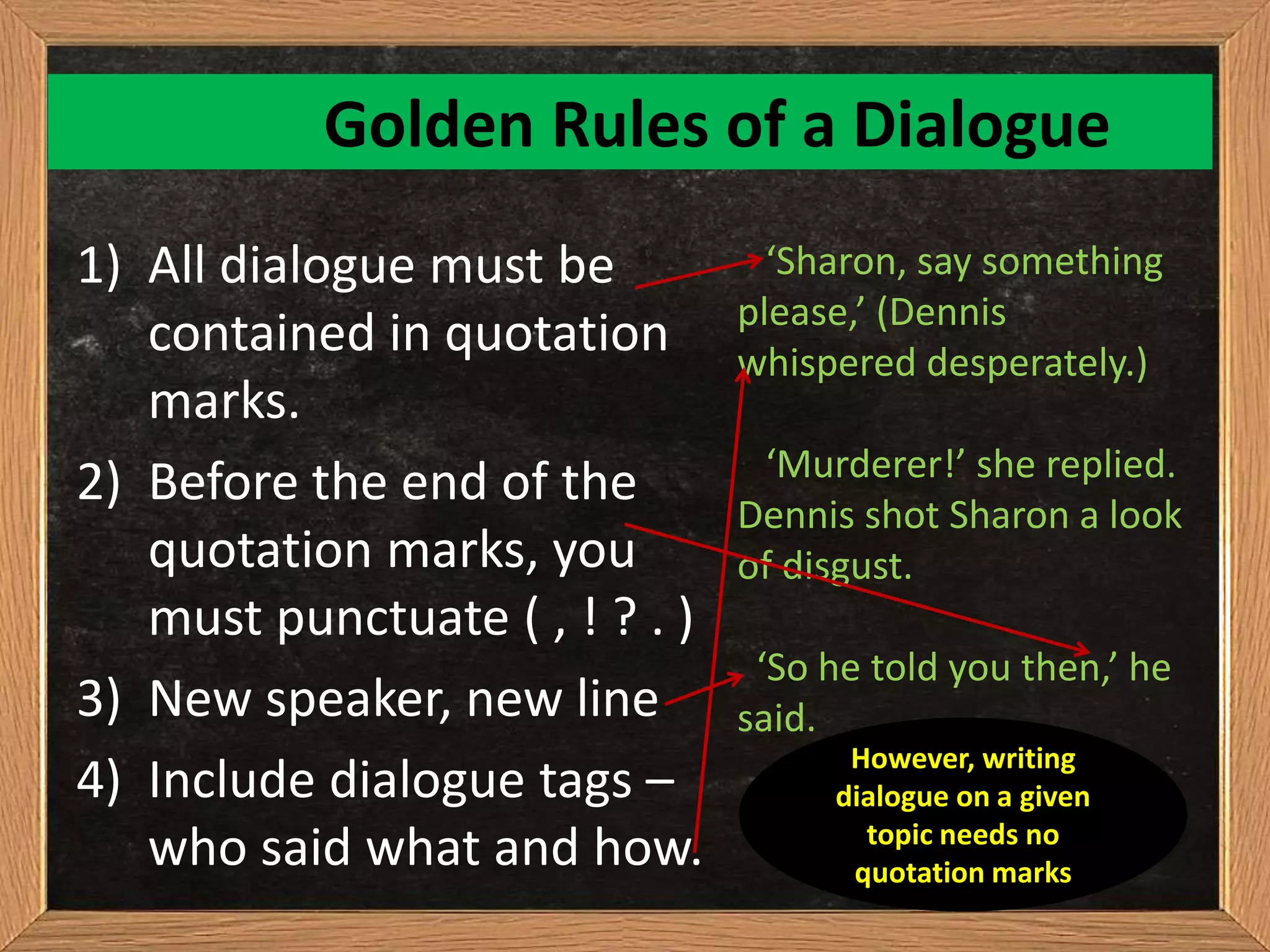 Writing a dialogue | PPTX