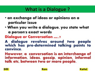 Writing a dialogue | PPTX