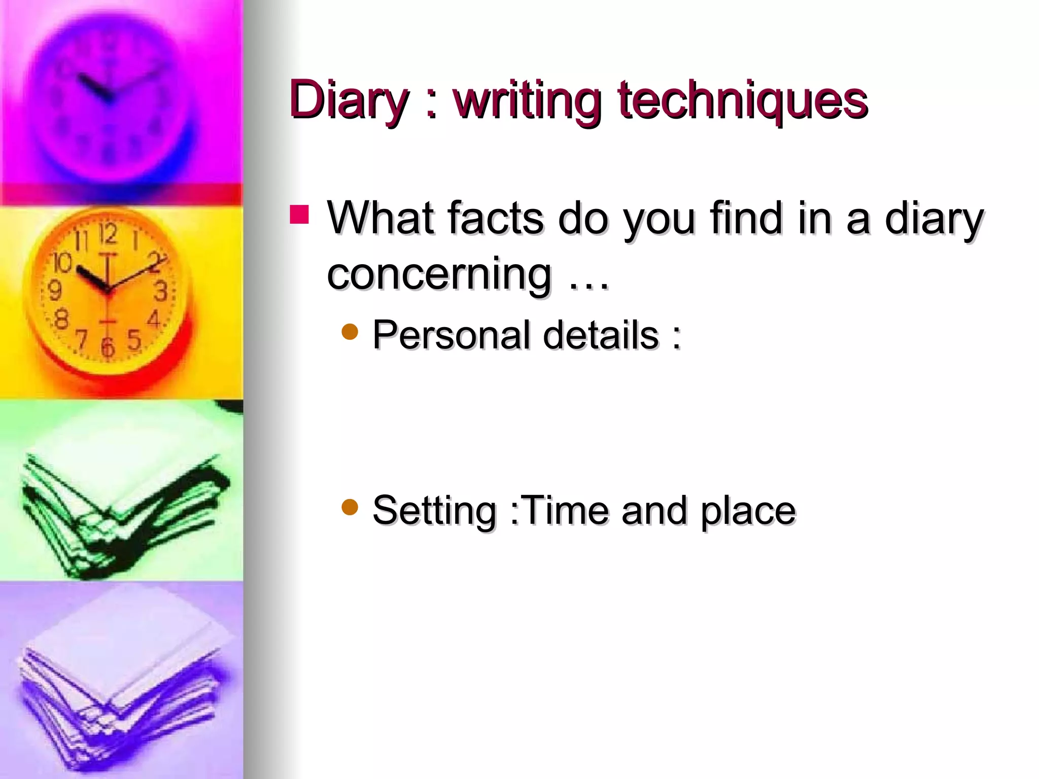 Writing a diary | PPT
