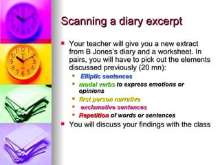 Writing a diary | PPT