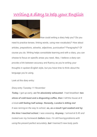 Writing a diary to help your english | PDF