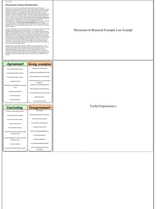 Writing A Discussion Essay | PDF
