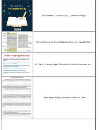 Writing A Discussion Essay | PDF