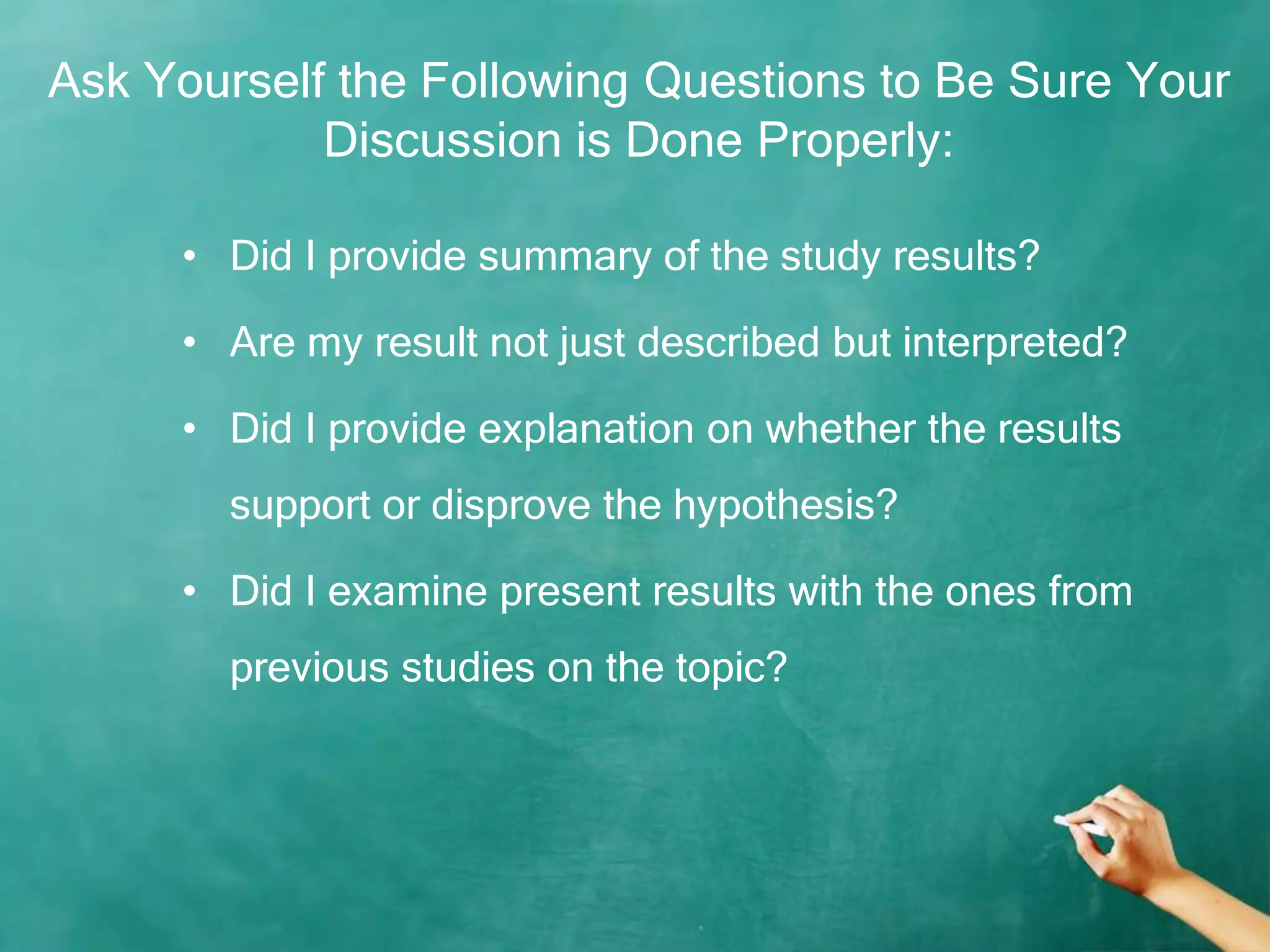 Writing a discussion for dissertation | PPTX | Educational Assessment ...