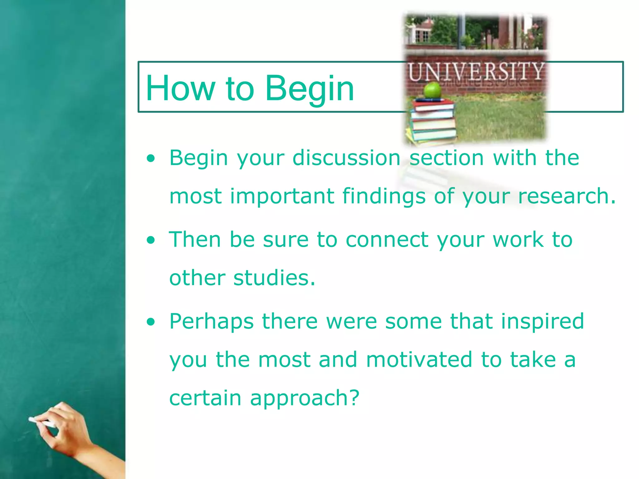 Writing a discussion for dissertation | PPTX | Educational Assessment ...