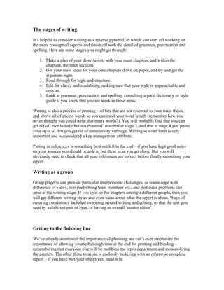 Writing a dissertation | DOC