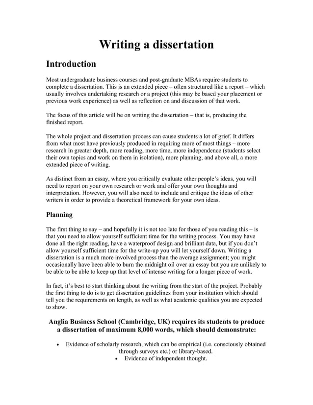 Writing A Dissertation PDF Writing A Dissertation PDF