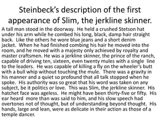 Writing advice from John Steinbeck - Steinbeck's Writing Style (The ...