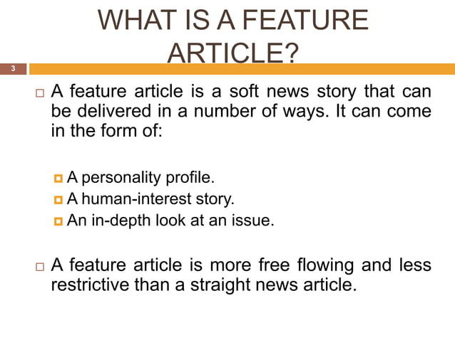 Writing a Feature Article | PPTX