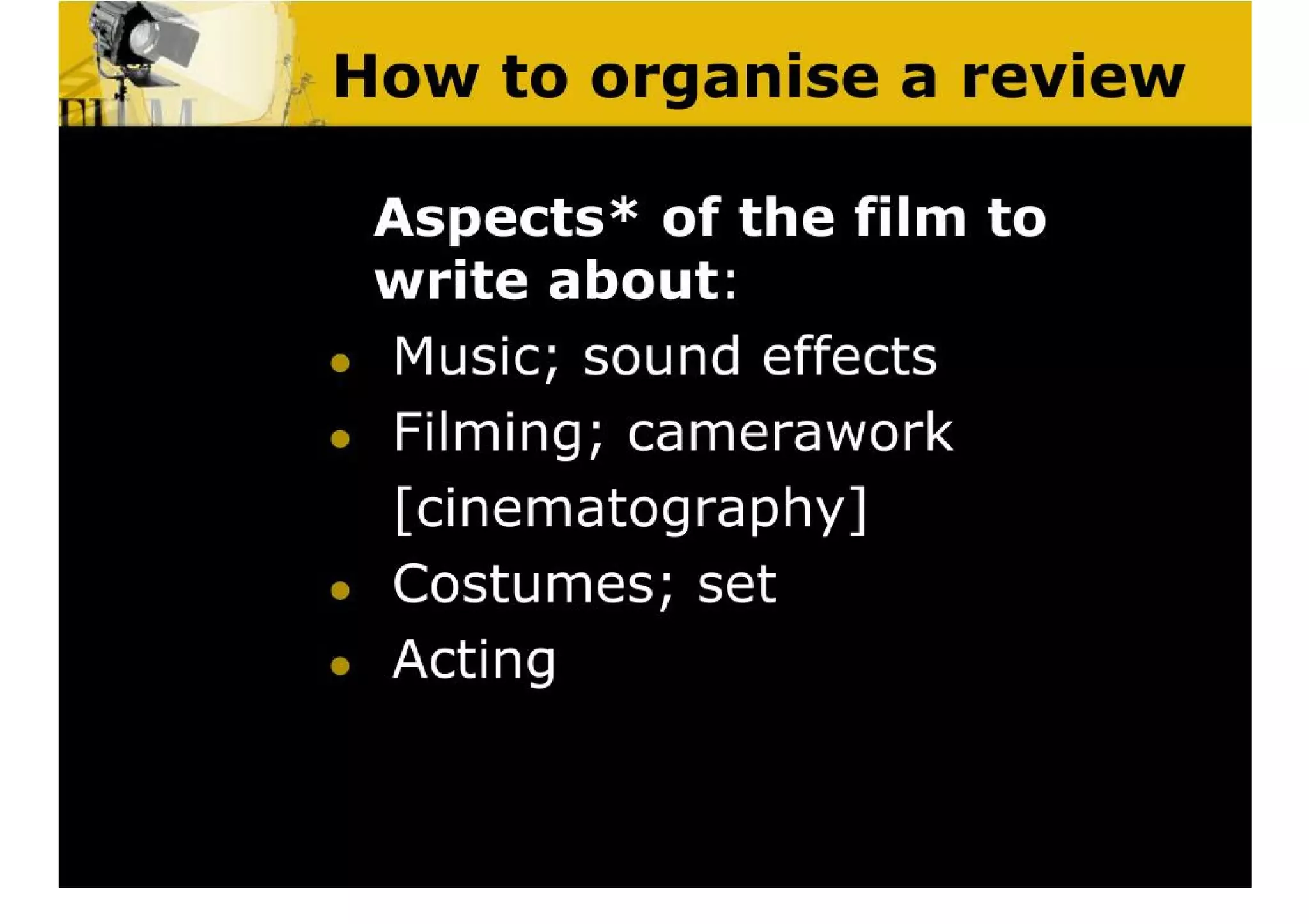Writing A Film Review | PPT