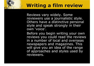 Writing A Film Review | PDF