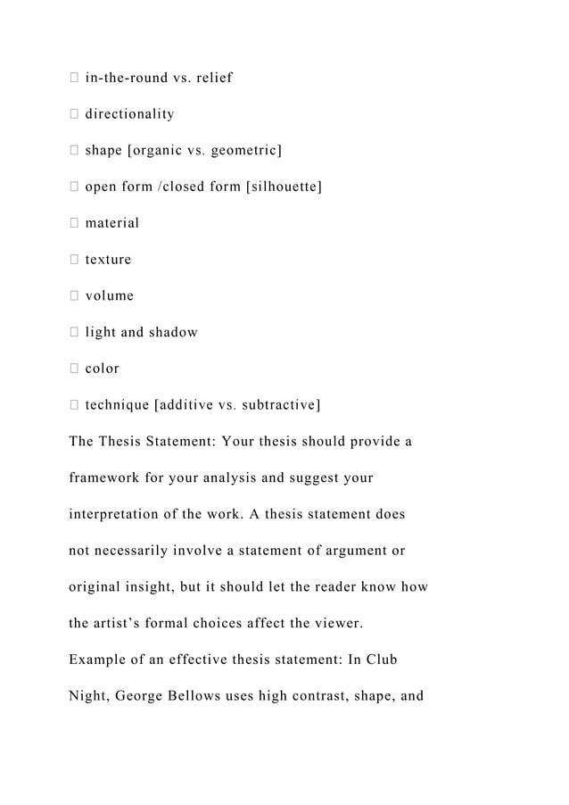 Writing a Formal Analysis in Art History The goal of a for.docx