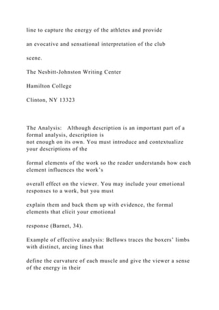 Writing a Formal Analysis in Art History The goal of a for.docx