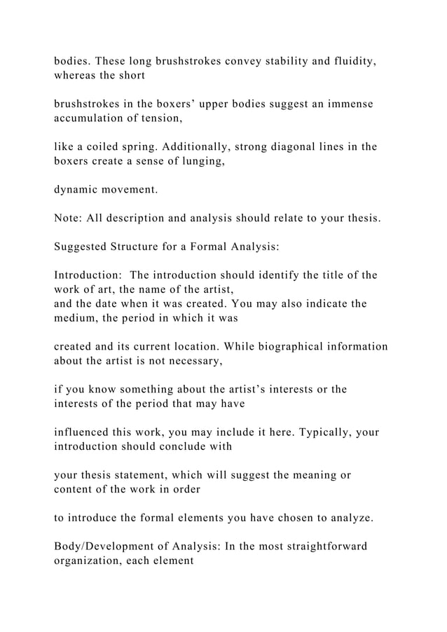 Writing a Formal Analysis in Art History The goal of a for.docx