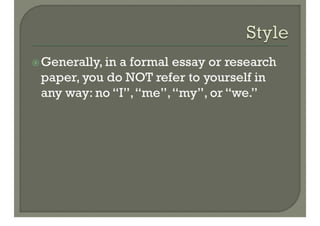 Writing A Formal Essay | PPT