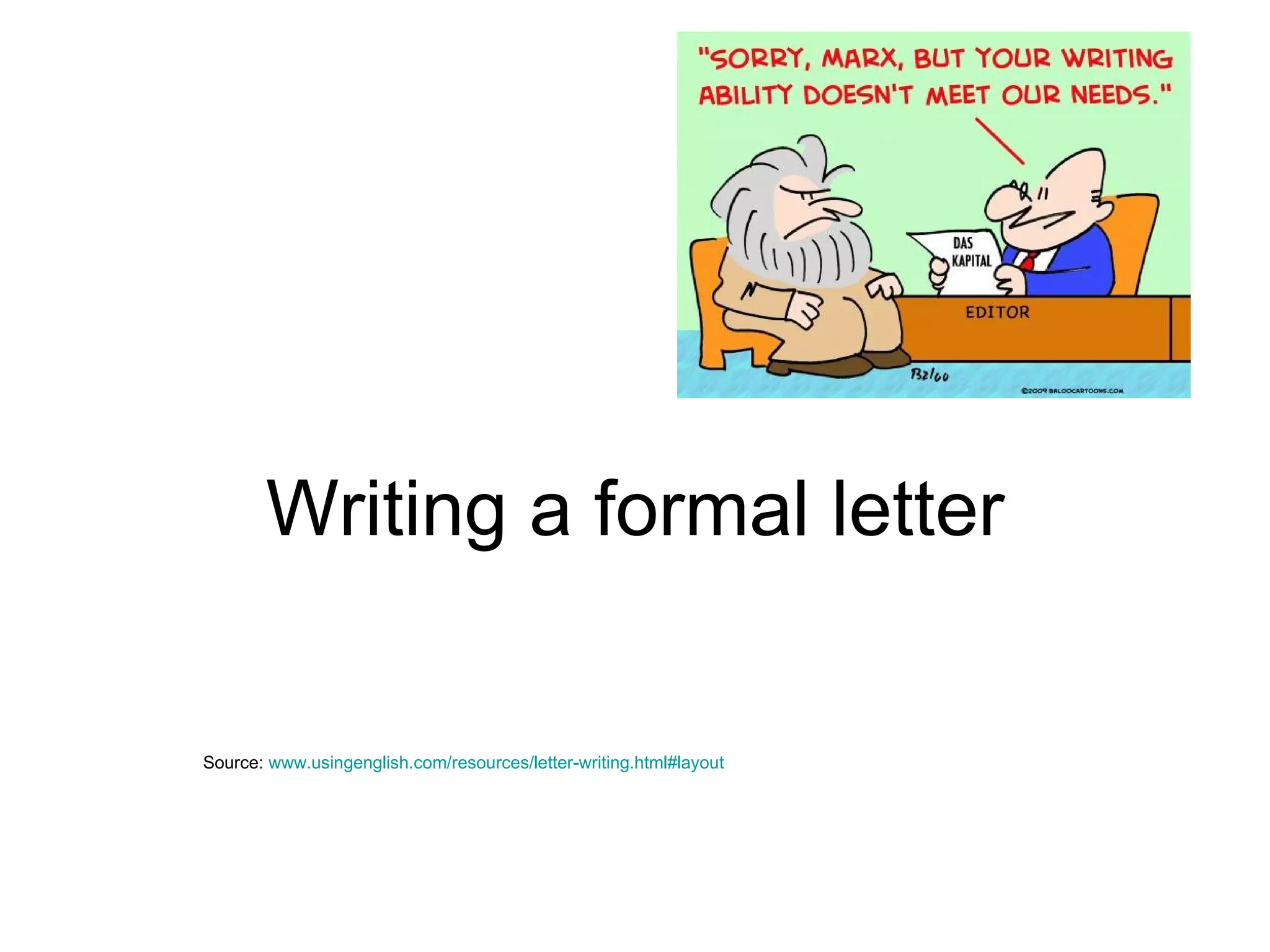 Writing a formal letter | PPT