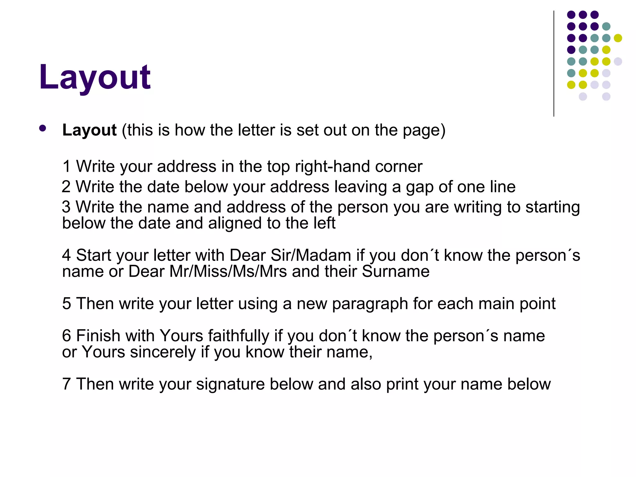 Writing a formal letter | PPT | Resume Writing and Advice | Job Search