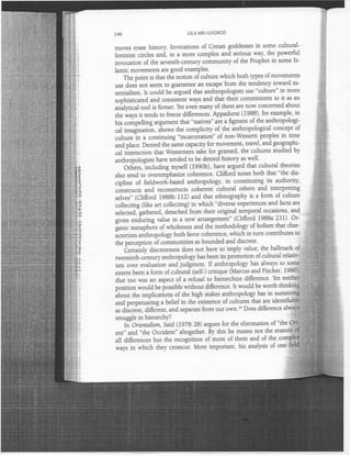 Writing Against Culture | PDF