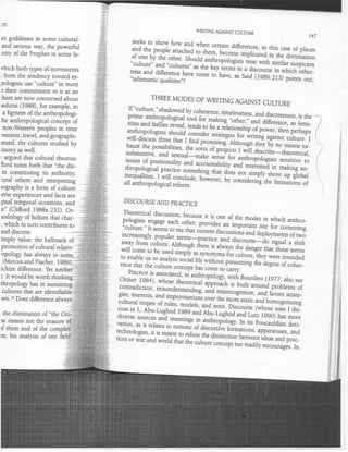 Writing Against Culture | PDF