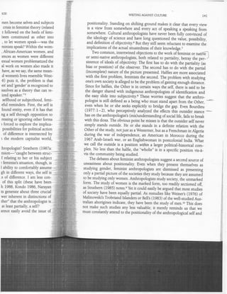 Writing Against Culture | PDF