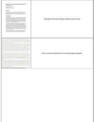 Writing A Good Abstract For Research Paper | PDF