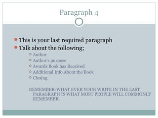 Writing a good book review | PPT