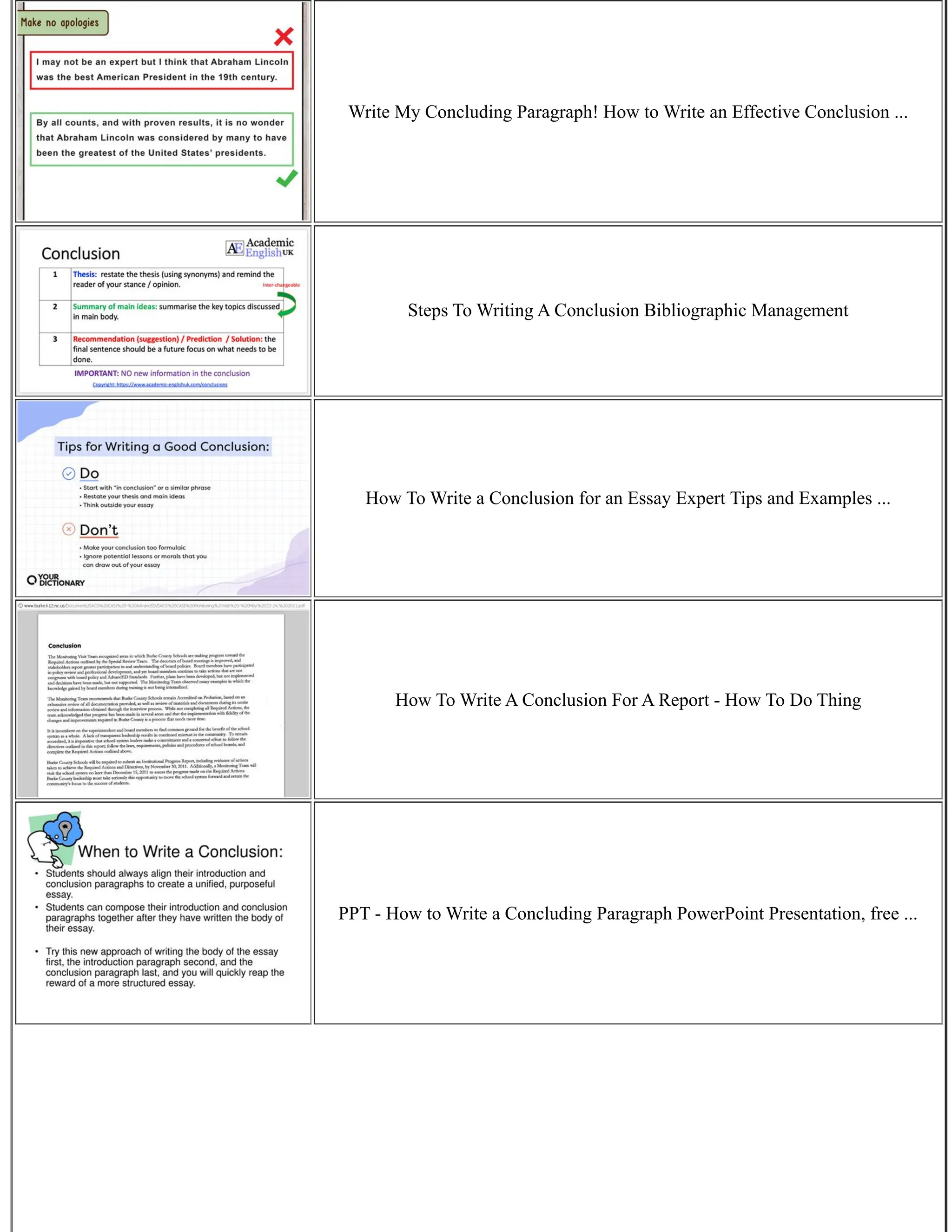 Writing A Good Conclusion For A Research Paper | PDF