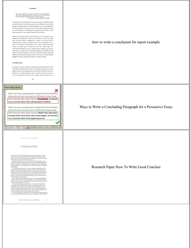 Writing A Good Conclusion For A Research Paper | PDF