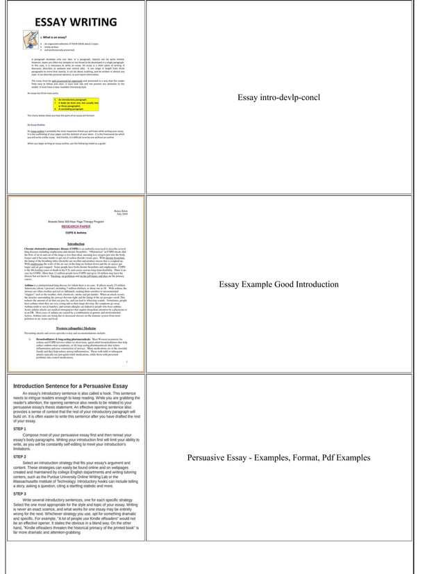 Writing A Good Essay Introduction | PDF