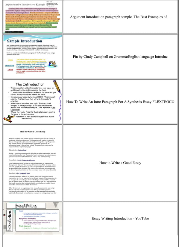 Writing A Good Essay Introduction | PDF