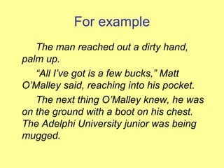 Writing a good lead or lede | PPT