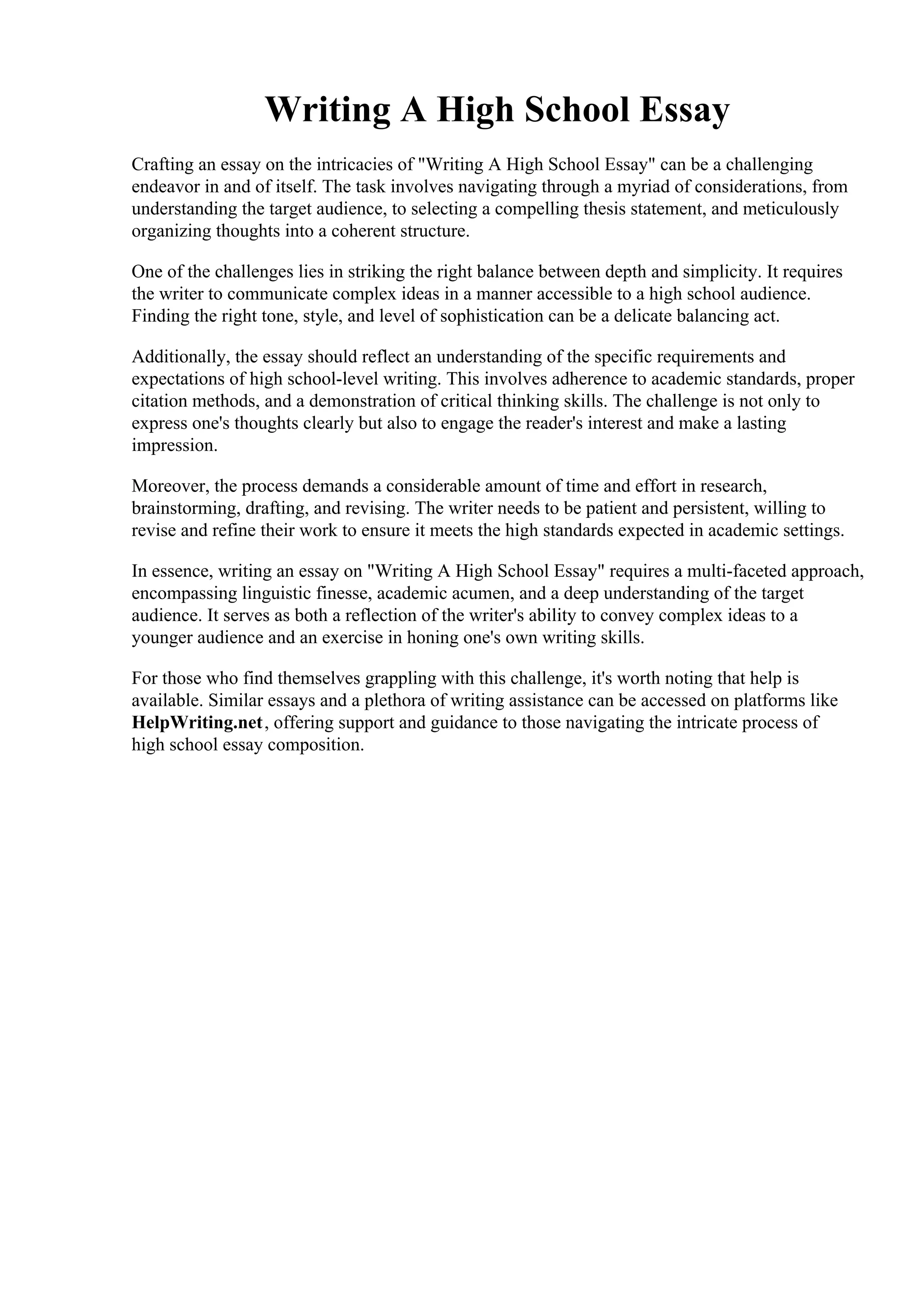 Writing A High School Essay.pdf