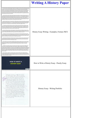 writing a history paper.pdfWriting A History Paper | PDF