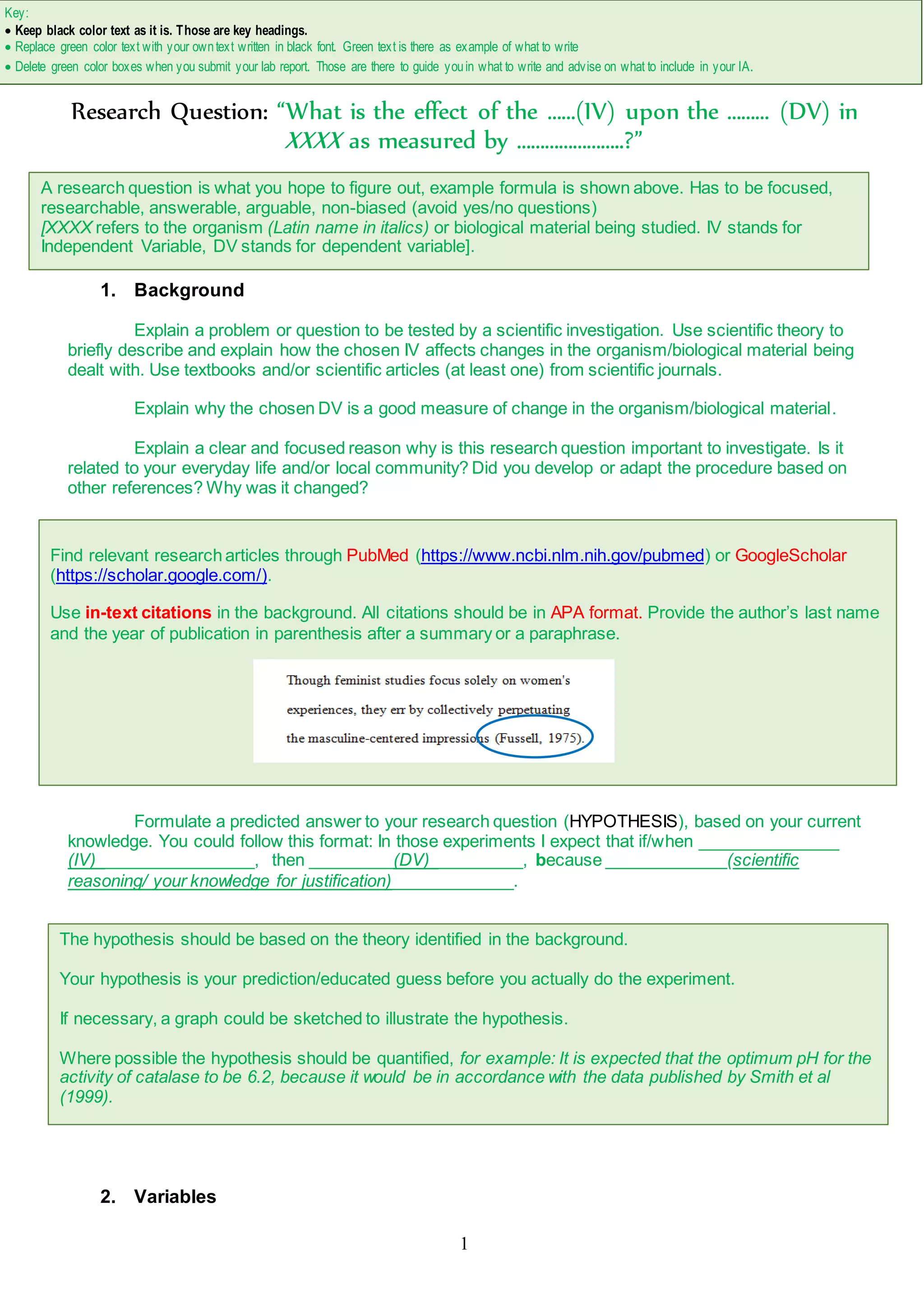 Writing a lab report | DOCX