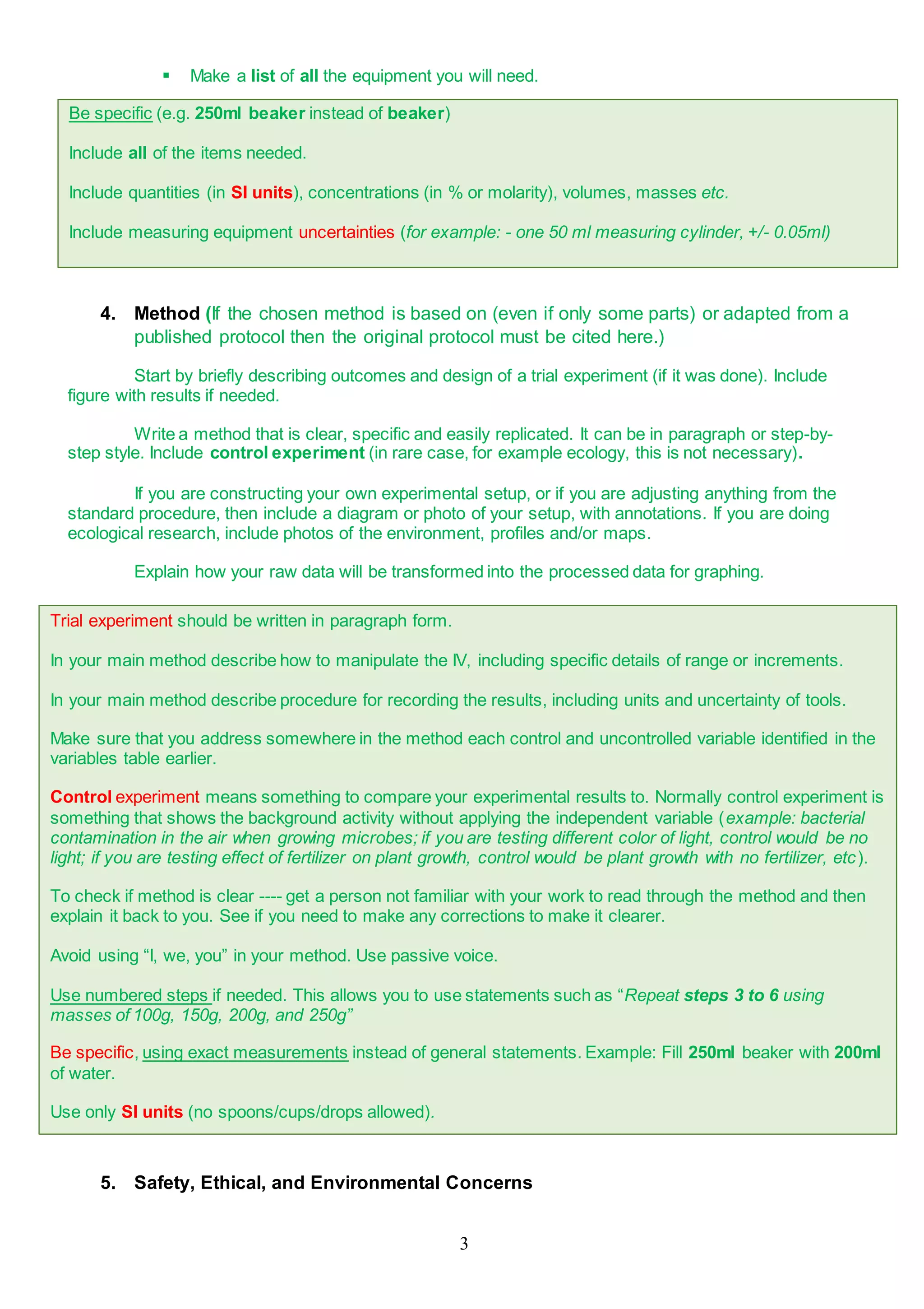 Writing a lab report | DOCX