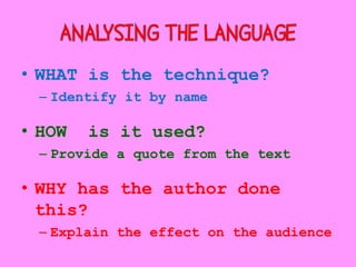 Writing a Language Analysis Essay (Revision) | PDF