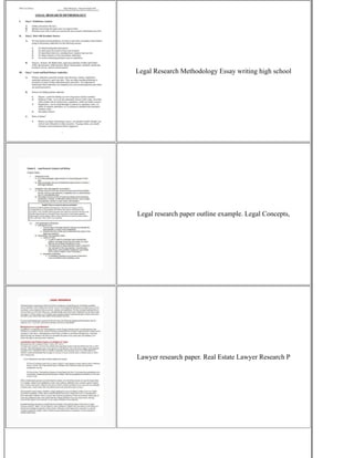 Writing A Legal Research Paper | PDF