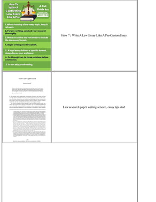 Writing A Legal Research Paper | PDF