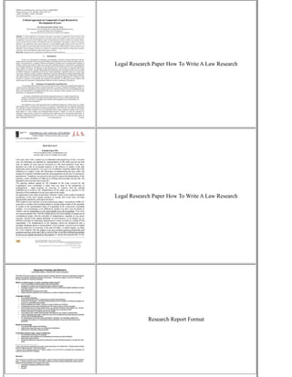 Writing A Legal Research Paper | PDF