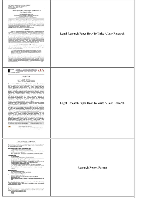 Writing A Legal Research Paper | PDF