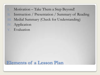 Writing A Lesson Plan | PPTX