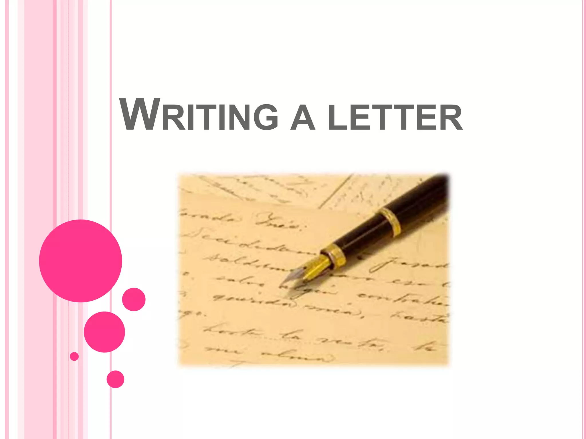 Writing a letter | PPT