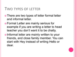 Writing a letter | PPTX