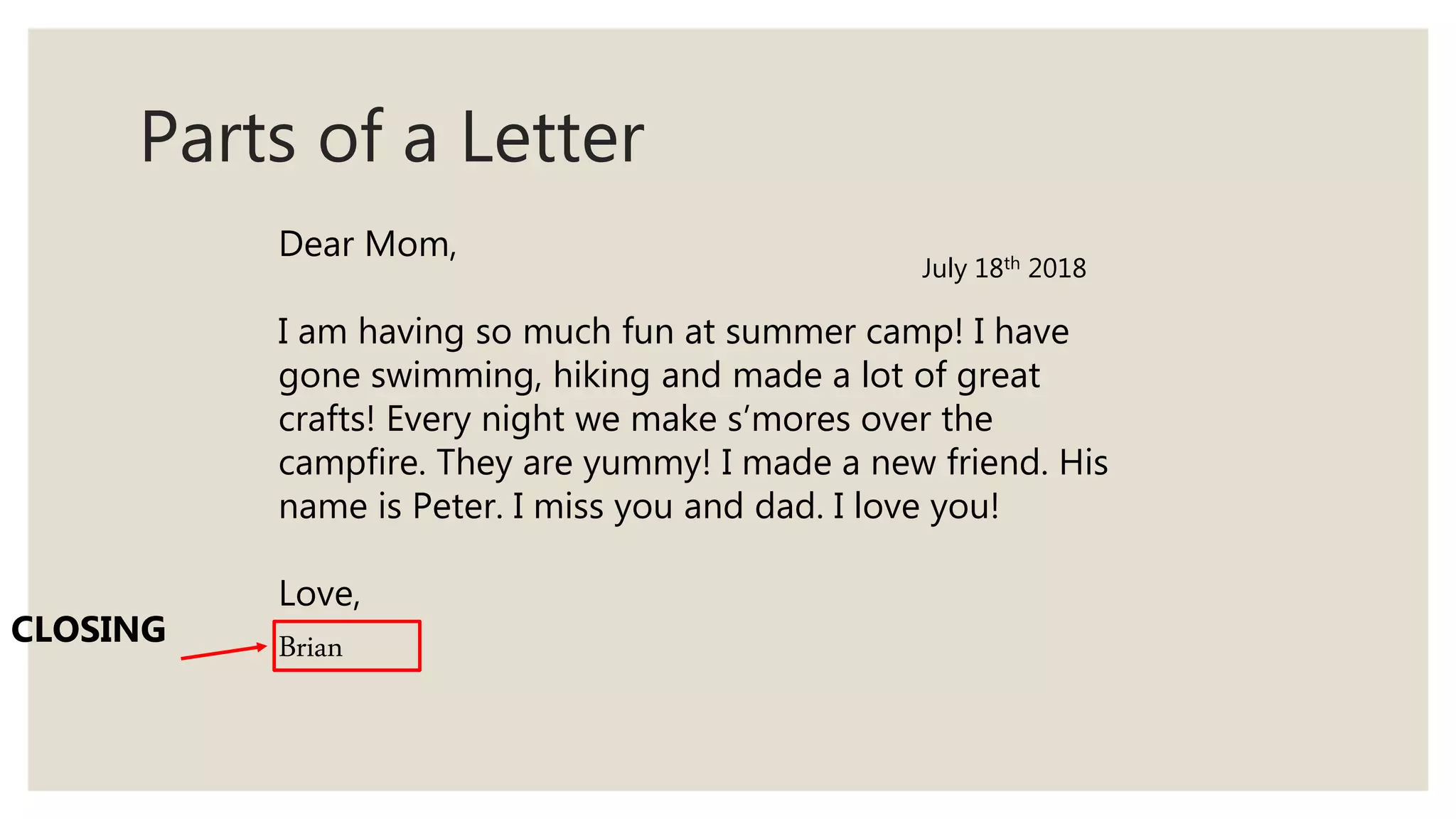 Writing a letter | PPT