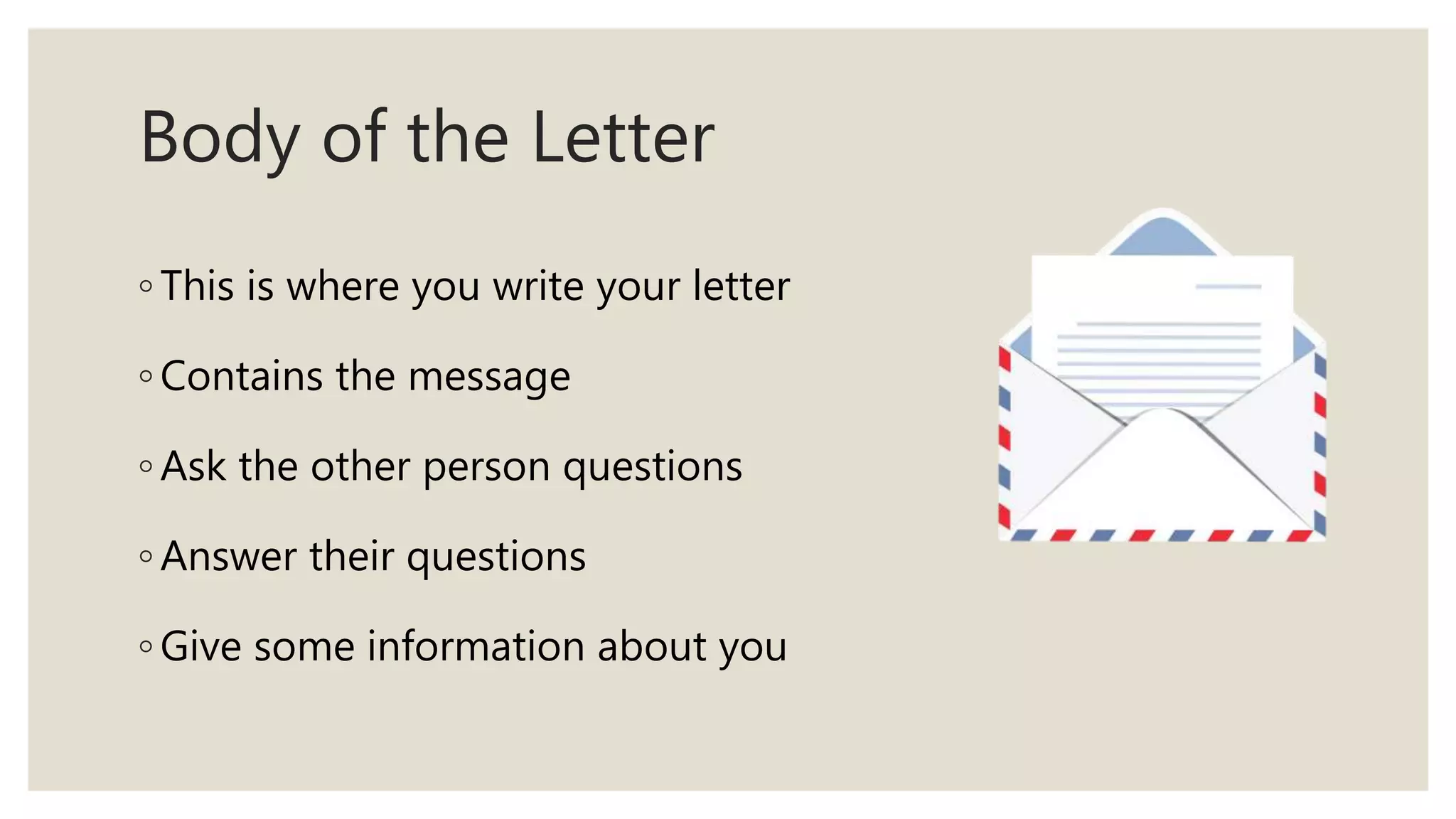 Writing a letter | PPT