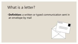 Writing a letter | PPT