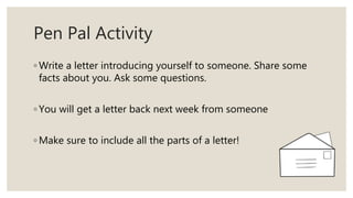 Writing a letter | PPT