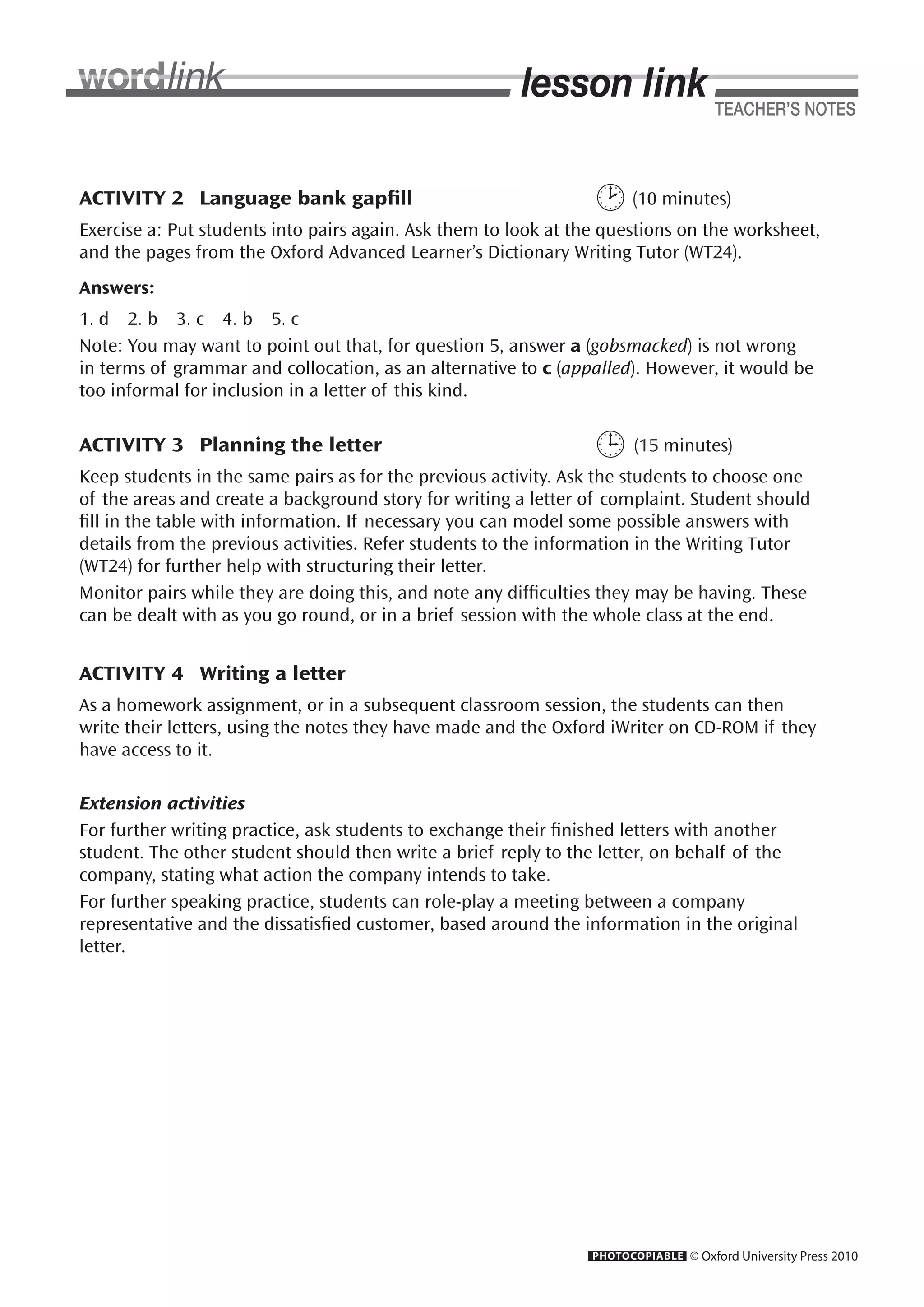 writing a letter of complaint | PDF