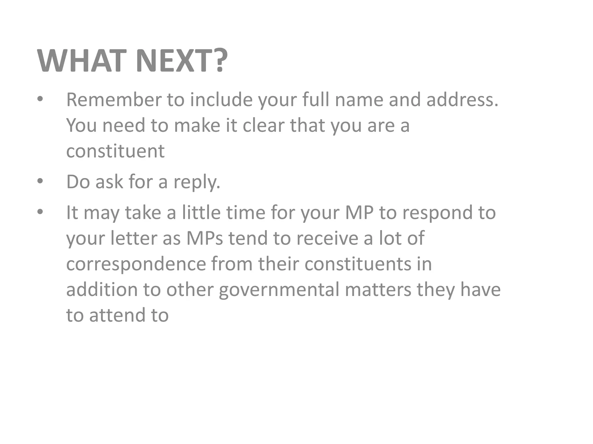 Writing a letter to your mp | PPTX