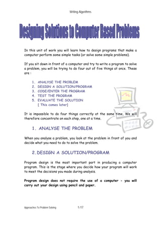 Writing algorithms | PDF